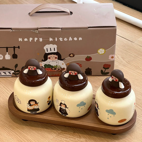 Little Chef Spice Jar Gift Set - Set of 3 – Wuli Home