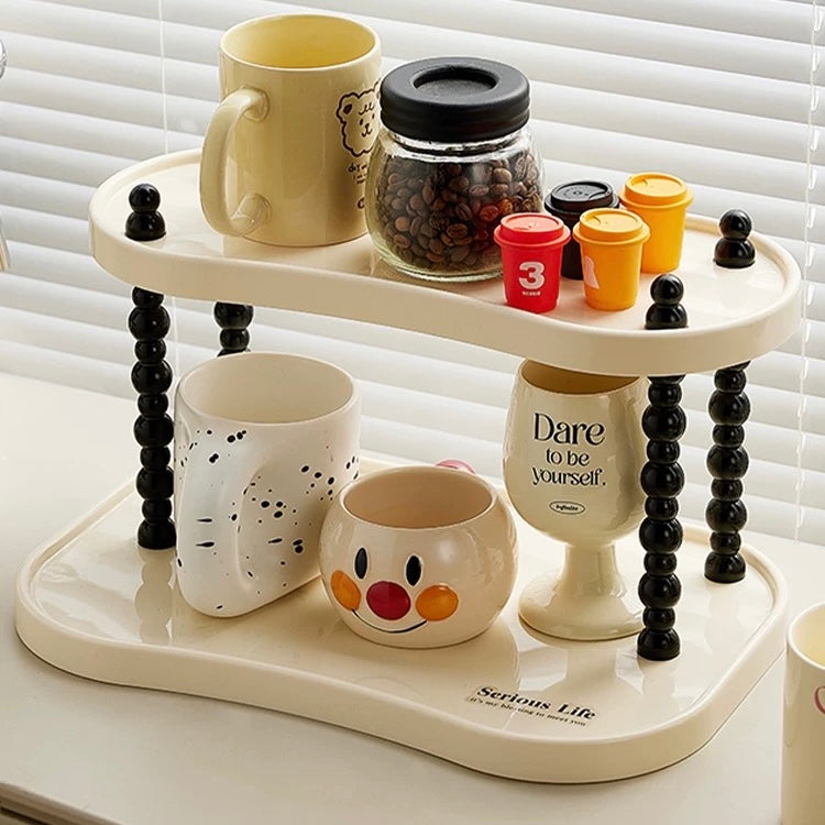 Creamy Style Desktop Storage Rack - Multi-Layer | Ideal for Organizing ...
